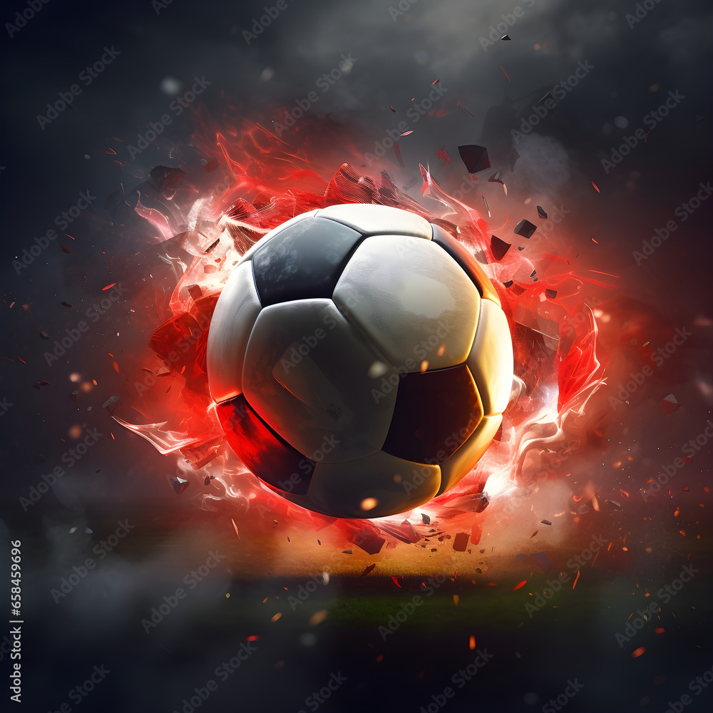 logo captures the essence of football with a soccer ball design ...