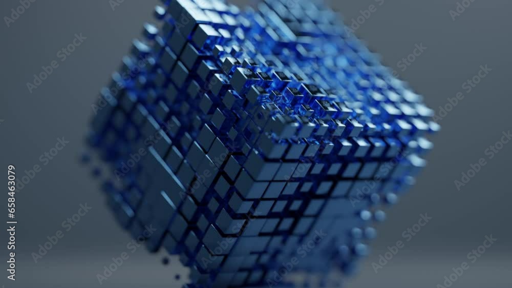Dive into the world of 3D dynamic cubes Background. Witness a ...