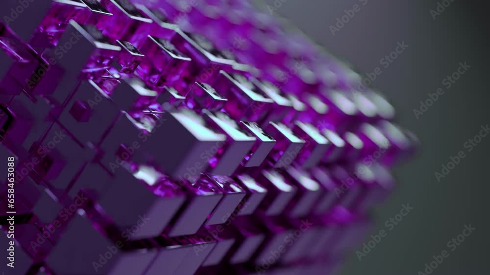 Dive into the world of 3D dynamic cubes Background. Witness a ...