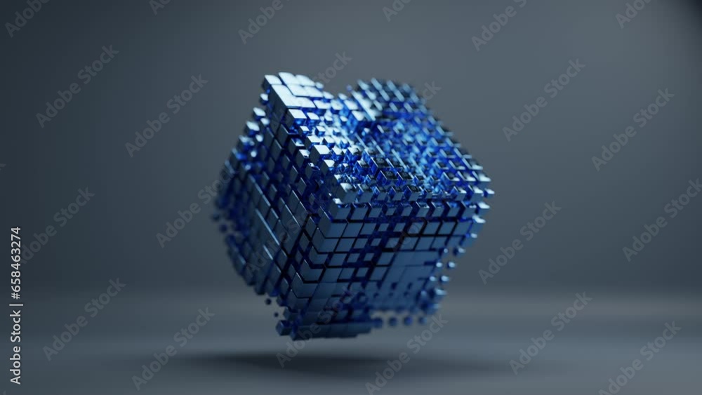 Dive into the world of 3D dynamic cubes Background. Witness a ...