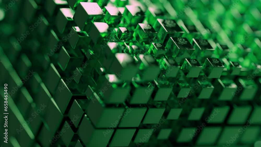 Dive into the world of 3D dynamic cubes Background. Witness a ...