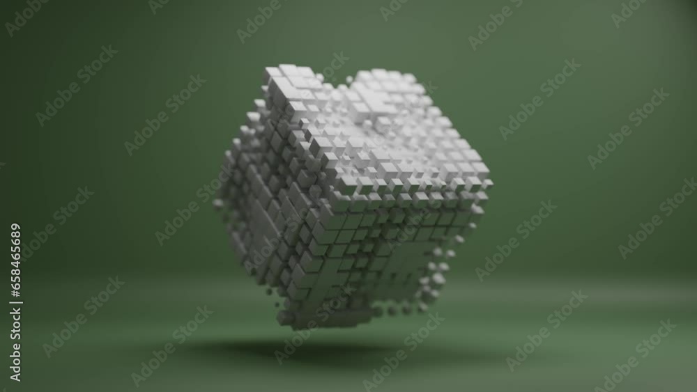 Dive into the world of 3D dynamic cubes Background. Witness a ...
