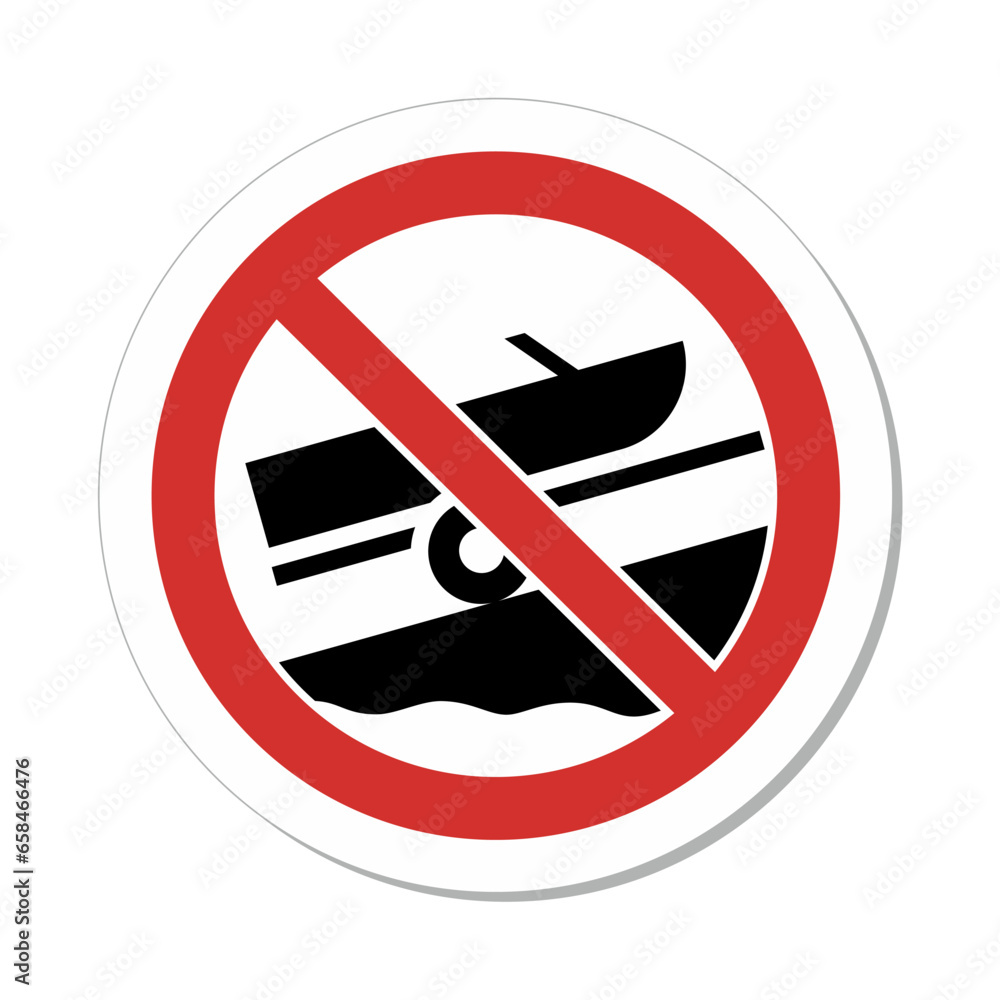 Graphic Regulation Traffic Sign: No Boat Trailer (With Symbol) Stock ...