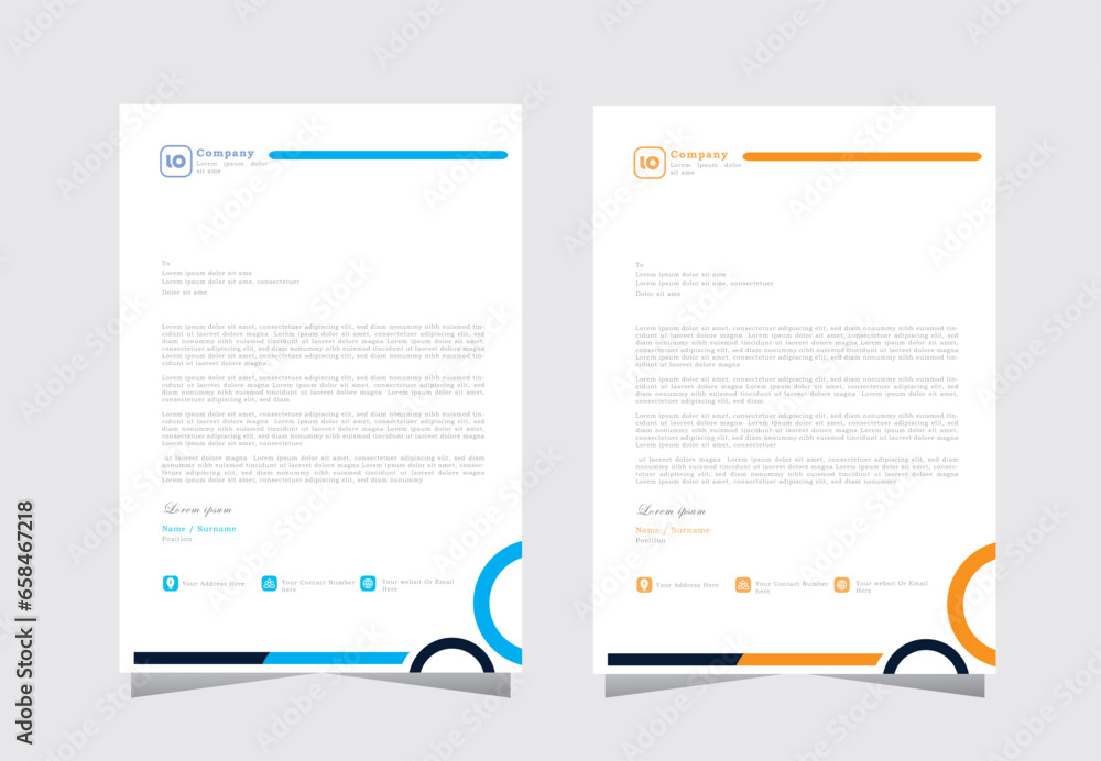 Business style letter head templates for your project, letterhead ...