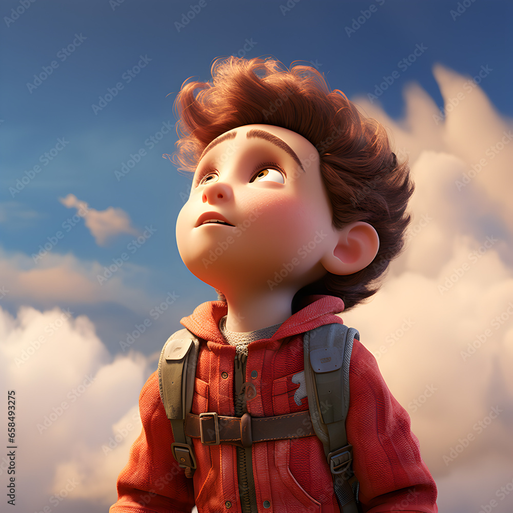 optimistic, cartoon, character, happy, smile, young, people, expression ...