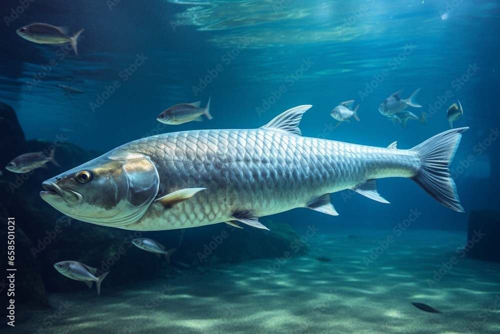 Generative AI : Indo Pacific tarpon, Fish, Megalops cyprinoides, Tarpon ...