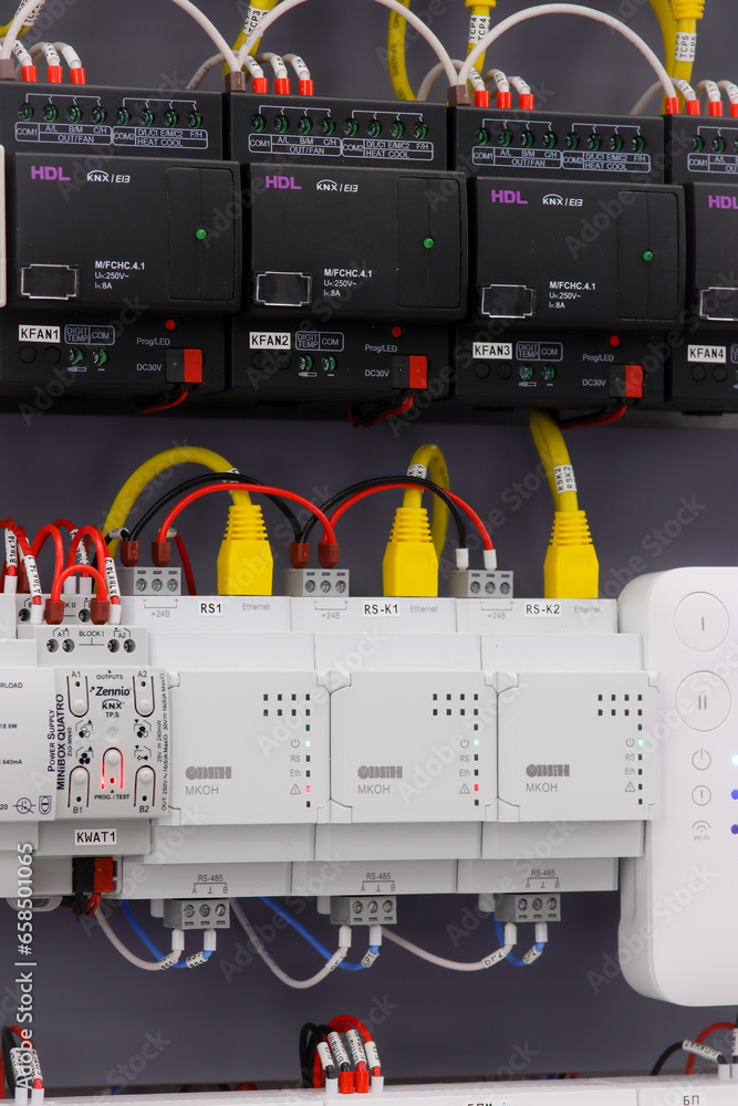 The electric heating control module from HDL company is installed in an ...