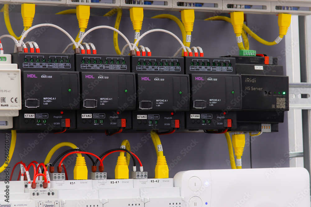 The electric heating control module from HDL company is installed in an ...