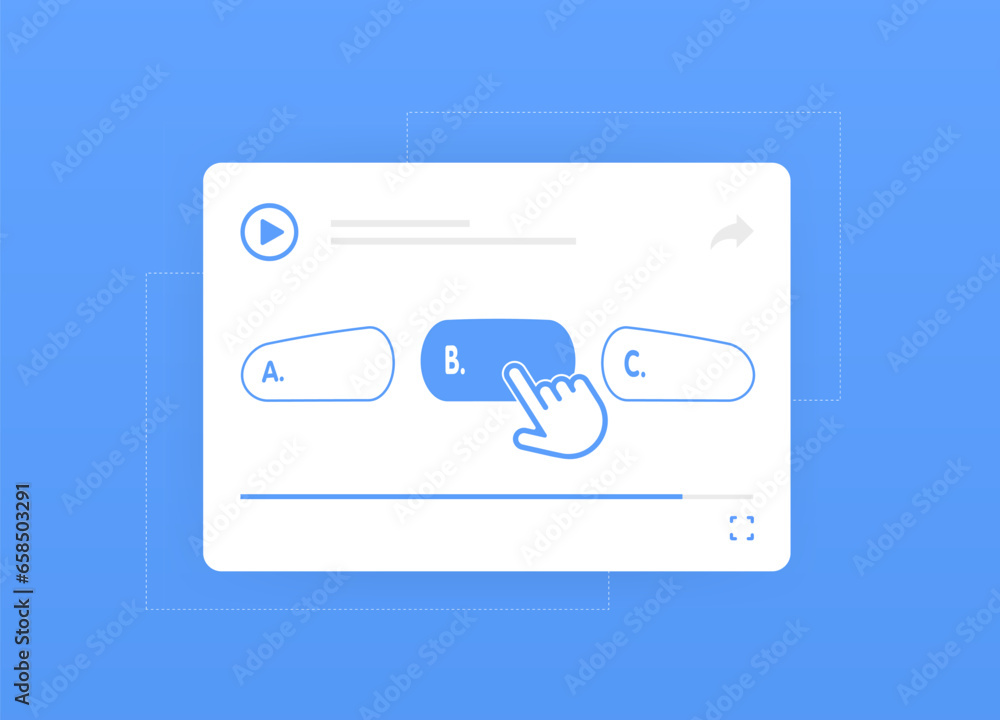 Interactive Video Quizzes concept. Add interactions on video clips ... Interactive Video Quizzes concept. Add interactions on video clips ...