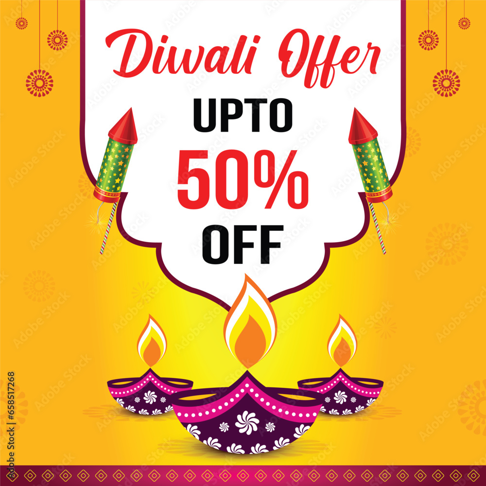 Diwali Offer Advertisement, Banner, Poster, Design vector template ...