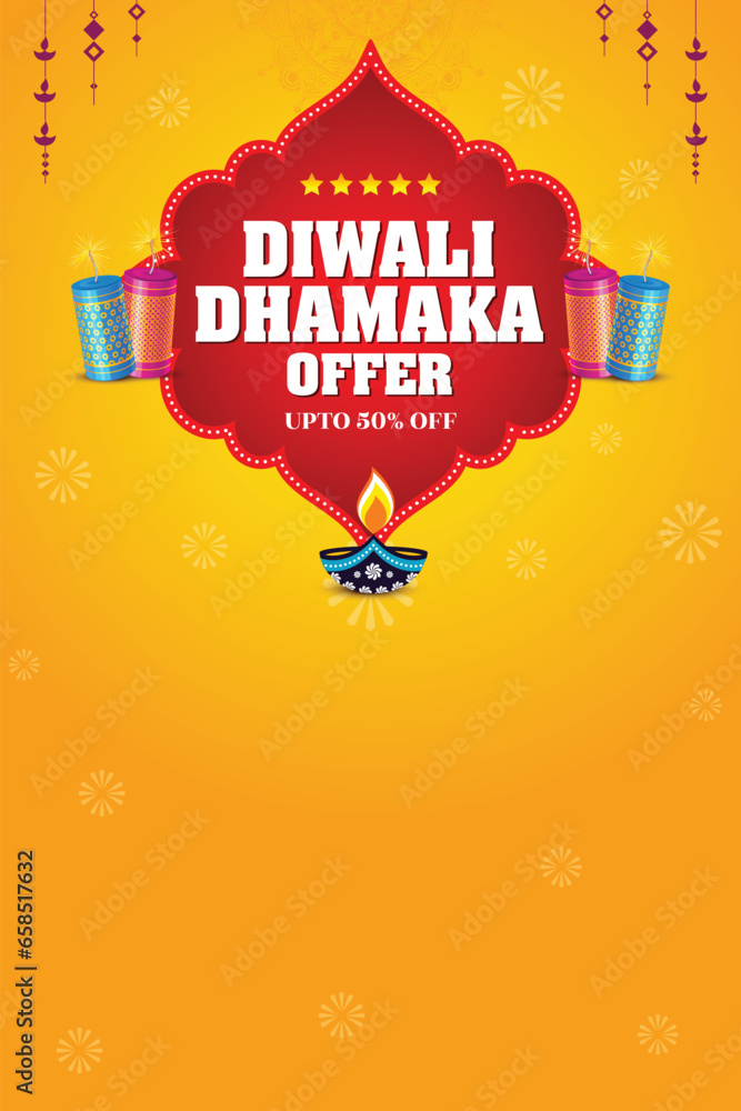 Diwali Dhamaka Offer Vector, Advertisement, Web Banner, Poster Template ...