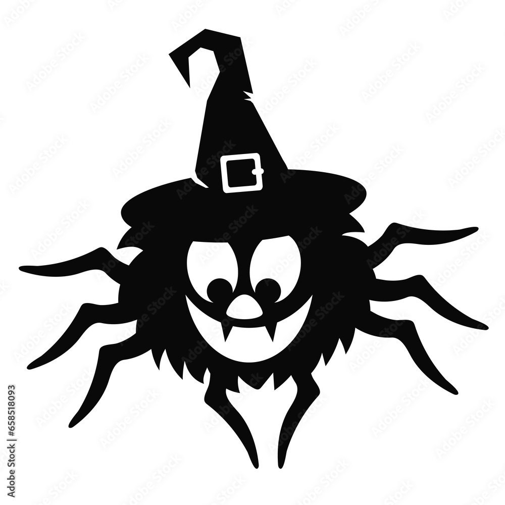 Photo & Art Print Funny Halloween spider vector cartoon illustration ...