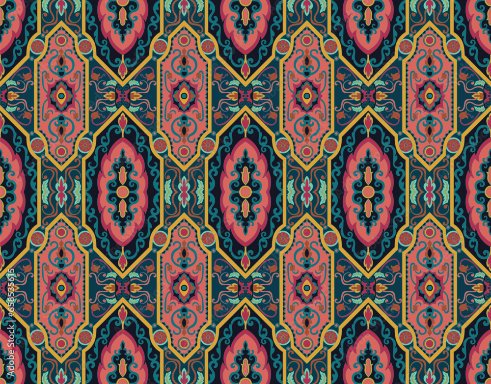 navajo pattern.Persian rug.Aztec tribal.seamless geometric pattern ...