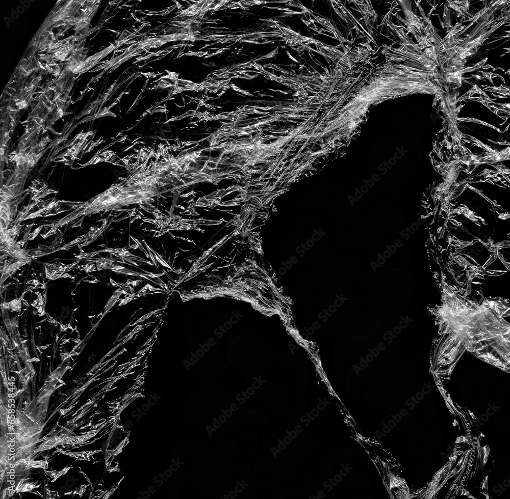 Wrinkled plastic wrap texture on a black background wallpaper. Royalty ...