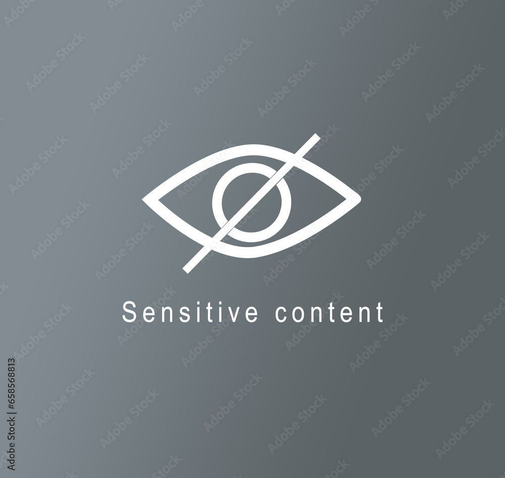 An illustration of sensitive content warning is seen pictured wit a ...