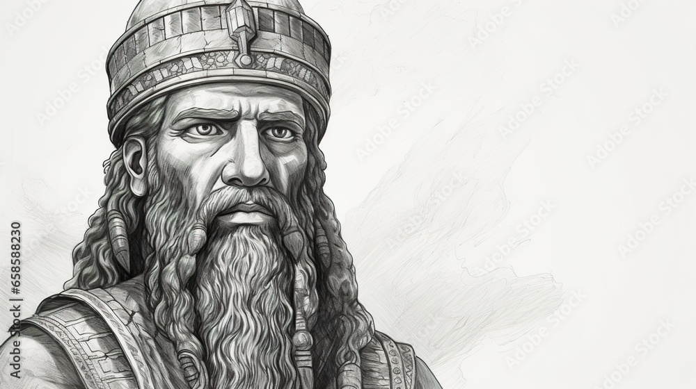 Enki The Sumerian Anunnaki God Stock Illustration Adobe Stock