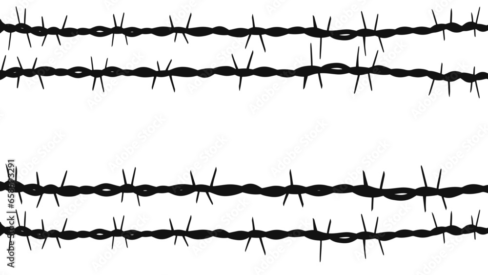 Barrier barbwire for prison, illustration of collection border prison ...