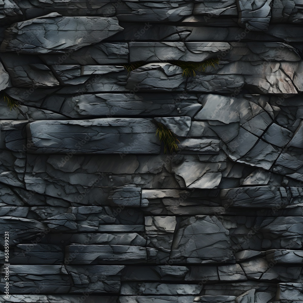 Seamless slate slab rock face normal map background texture. Grunge ...