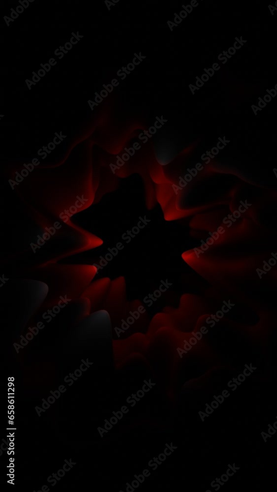 Vidéo Stock Vertical video dark scary blinking red halloween tunnel ...