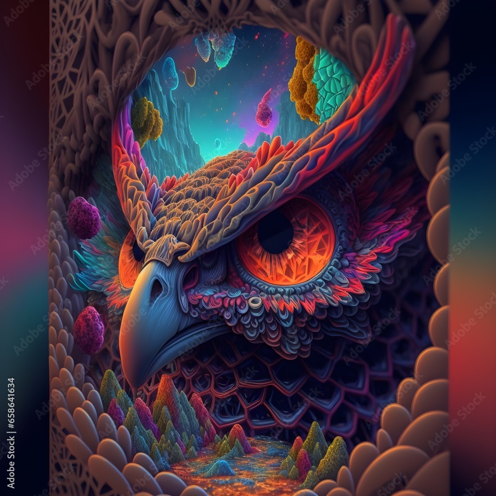 Psychedelic experience Colorful and contrasted Vivid colors cinematic ...