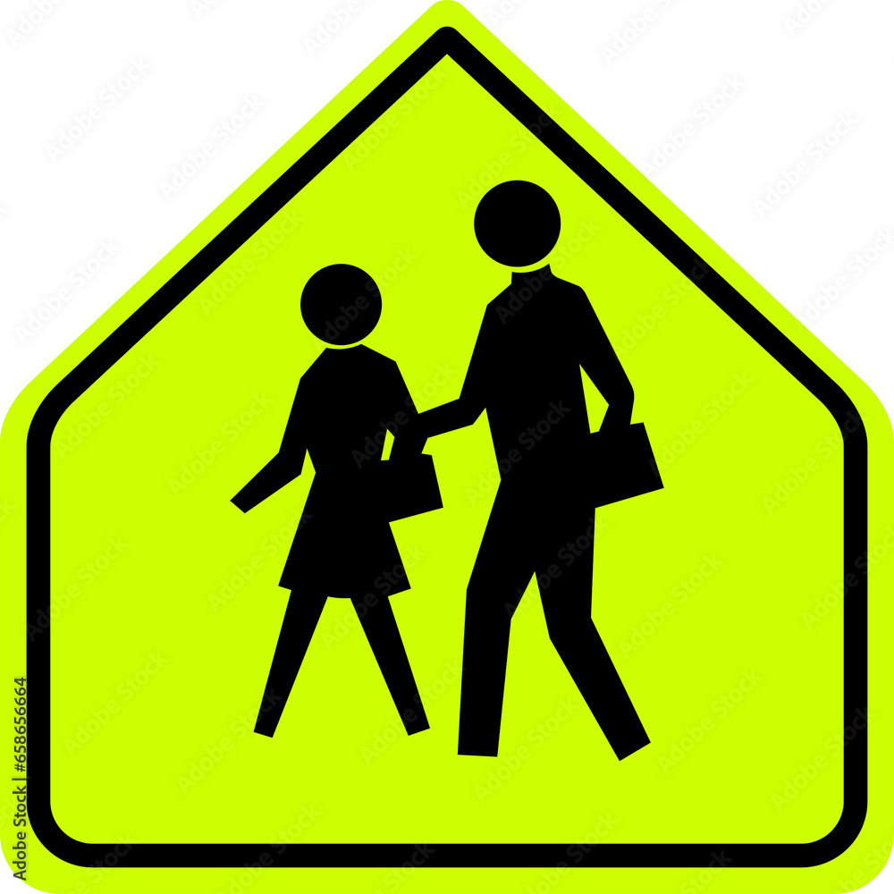 Transparent PNG of a Vector graphic of a USA School Zone Ahead mutcd ...