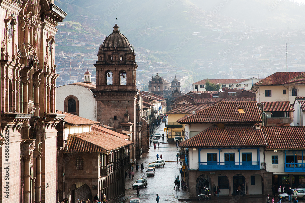 Cusco's main square, known as the Plaza de Armas or the Plaza Mayor, is ...
