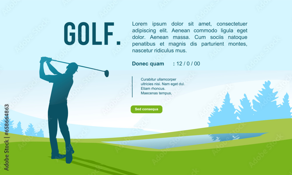 Great simple golf background design for any media Stock Vector | Adobe ...