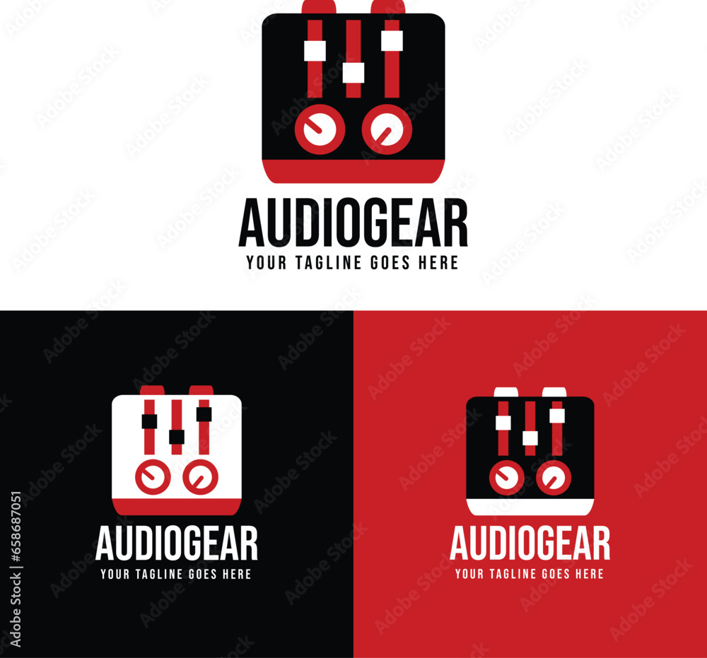 Music logo, mixing logo, mastering logo, mixer logo, sound logo, DJ ...