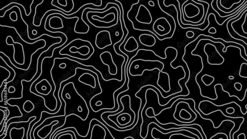 Topographic animation scheme and terrain. Topography grid map. Stylized ...