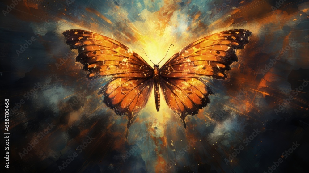 Christian theme of rebirth in Jesus Christ depicted with glowing cross ...