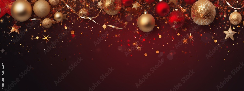 banner of christmas greeting festive celebration cheerful bokeh light ...