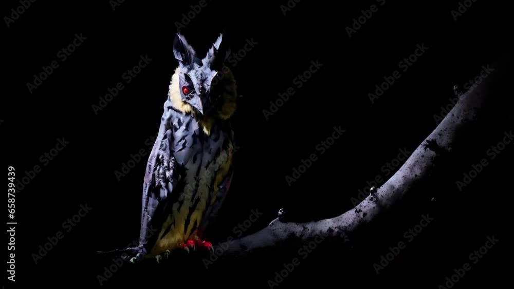 Bat Creature with Red Eyes in the night 4K features an A.I. Generated ...