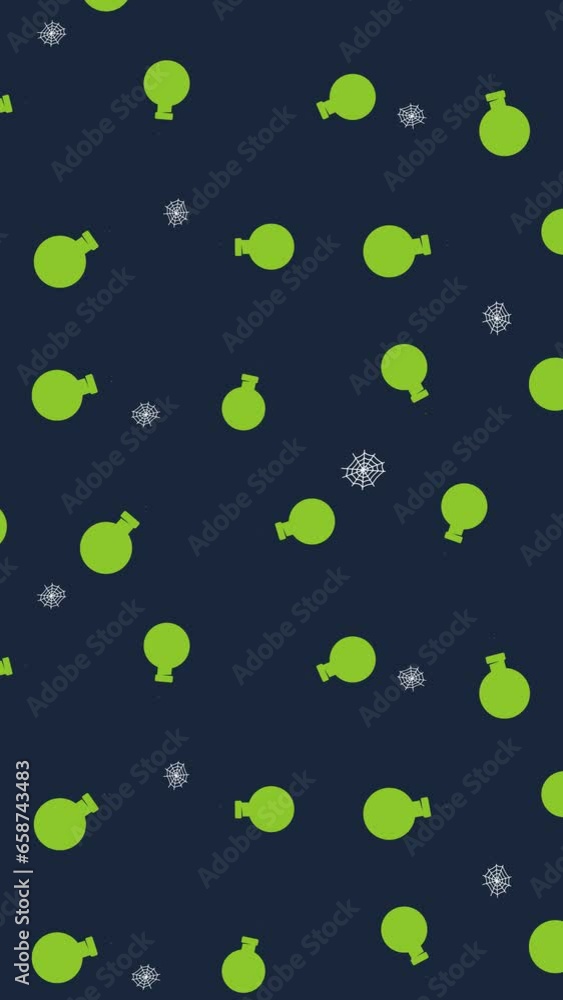 Vidéo Stock Vertical Looping Halloween background animation with poison ...