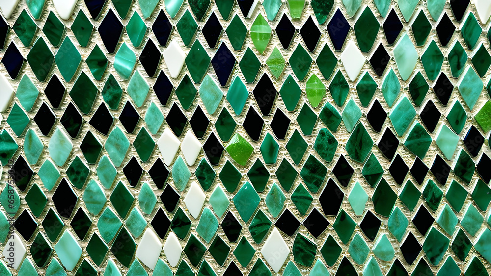 Emerald geometric tiles seamless texture background for design ...