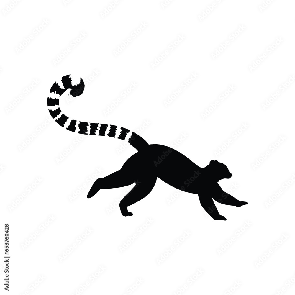 Lemur icon. Simple style national wild poster background symbol. Lemur brand logo design element ...