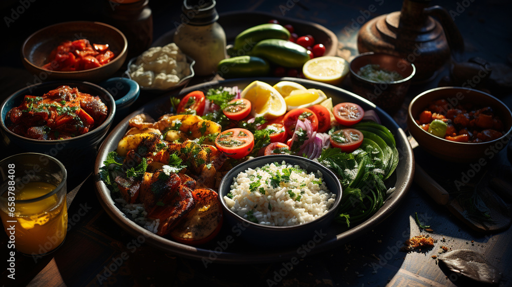 Typical Arab food and products, interesting aromas and colours Stock ...