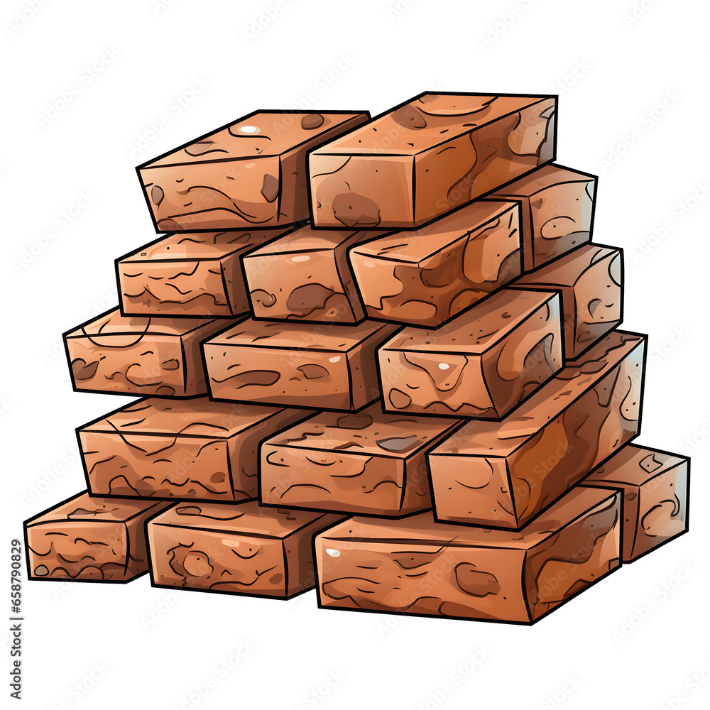 cartoon clipart of Bricks, tool clipart, transparent background ...