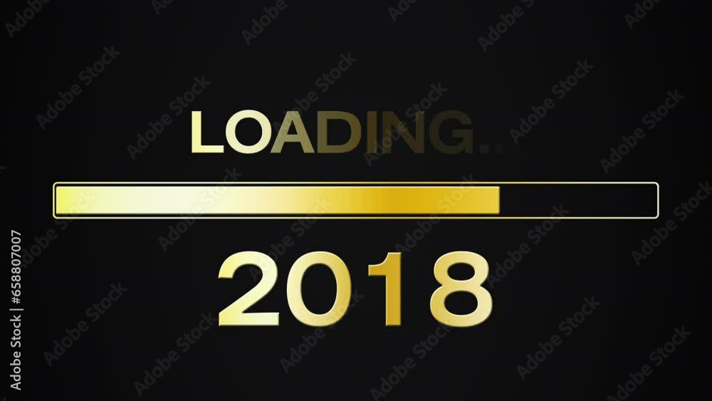 Vidéo Stock Video animation of loading bar in gold with the message ...