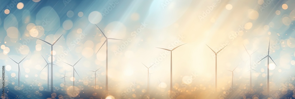 wind turbine in the wind background illustration with lots of blurry ...