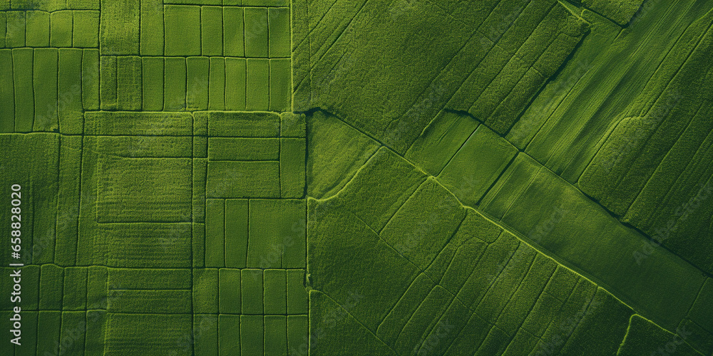 Green grass texture farm field background. Aerial top down landscape of ...