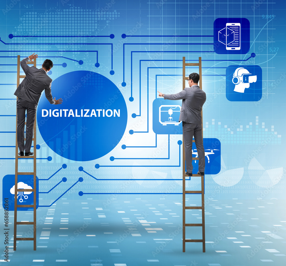 Digital transformation and digitalization technology concept Stock ...