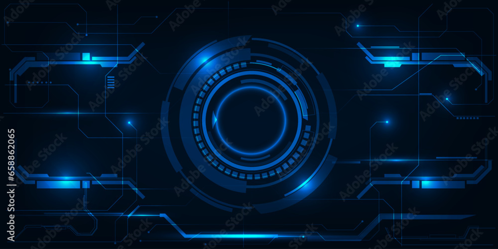 Vector illustrations of futurstic digital innovation and technology ...