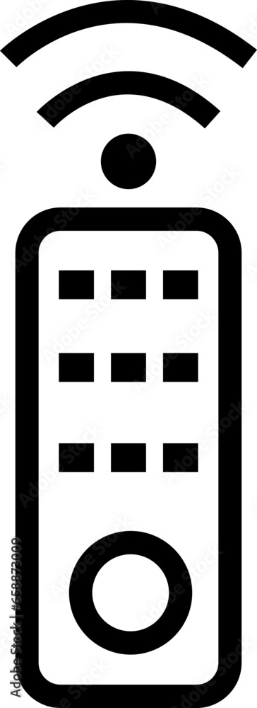 Remote icon. Thin linear remote outline icon with editable stock ...
