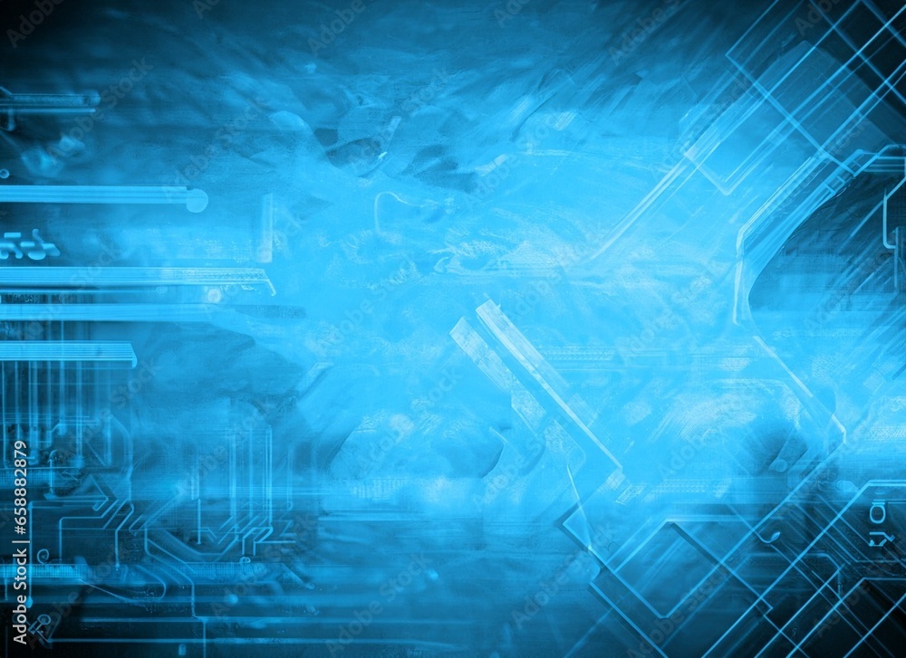 Blue background technology, hacker technology cyber background ...