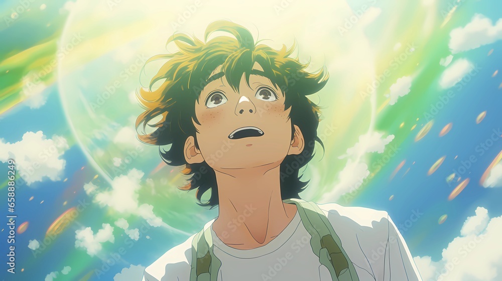 Little Boy. Fantastic Cartoon Style Character Design.Young Man Dancing ...