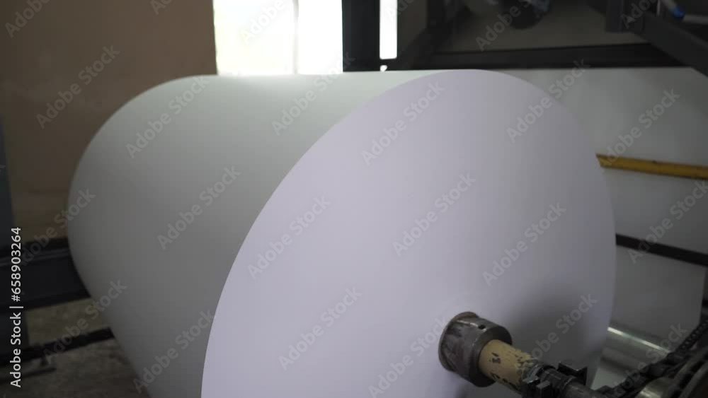 Paper and pulp mill. Process of various paper products manufacturing ...