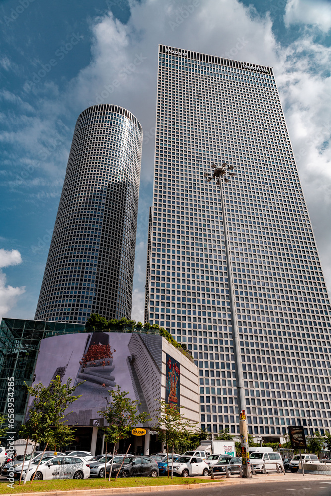 Azrieli Center is a complex of three skyscrapers in tel Aviv, Israel ...