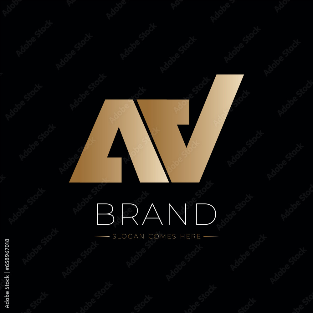 Letter AV logo templates, Brand logo. letter AV brand logo vector ...