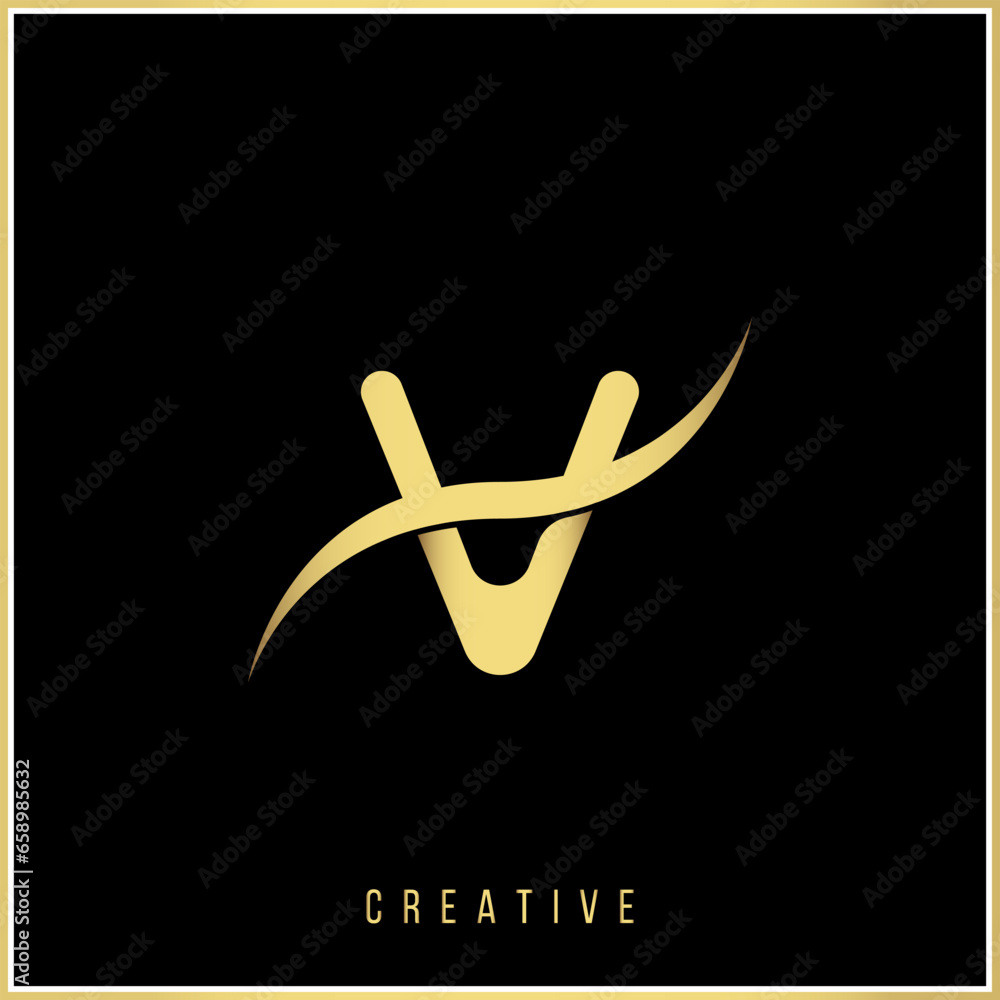 V Creative latter logo design Premium Vector letters Logo. Vector ...