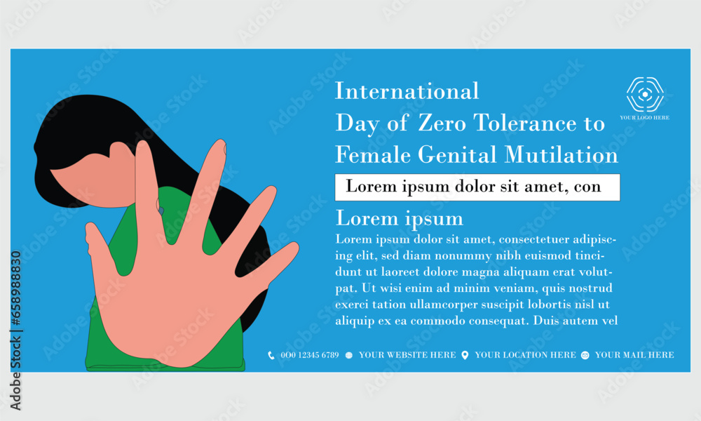 Simple flat victor International Day of Zero Tolerance to Female ...